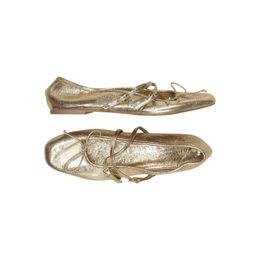 Zara Ballerina Damen Gr&ouml;&szlig;e 42 Second Hand gold