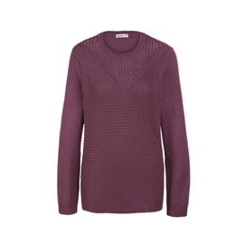 GOLDNER Damen Strickpullover "Eleganter Glanzpullover, Ajourmuster", braun, Gr. 48, Obermaterial: 72% Polyacryl PAN. 27% Baumwolle CO. 1%