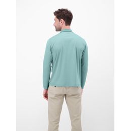 Lerros Herren Sweatshirt "Langarm Polo mit Brusttasche aus Baumwollmix", gr&uuml;n, Gr. XL, 52% Baumwolle, 48% Polyester, Sweatshirts