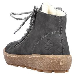 Rieker Damen Winterboots, Gr. 41, grau, Lederimitat, Schuhe, mit herausnehmbarem SoftFoam-Fu&szlig;bett