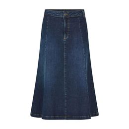 GOLDNER Damen Jeansrock "Bequemer Denim-Rock mit Formbund", blau, Gr. 48, Obermaterial: 92% Baumwolle CO. 6% Elastomultiester ELE. 2% Lyocell CLY.,
