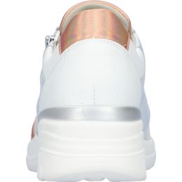 Waldl&auml;ufer WALDL&Auml;UFER Damen Keilsneaker "H-CARLA Soft", Gr. 4,5wei&szlig;, melone, silberfarben, Nappaleder, Textil, Veloursleder, mehrfarbig, Schuhe, Schn&uuml;rschuh,