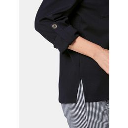 GOLDNER Damen Kurzjacke "Hemdjacke", schwarz, Gr. 44, Obermaterial: 69% Viskose CV. 26% Polyester PES. 5% Elasthan EL., Jacken, mit Seitenschlitzen