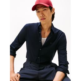 Tommy Hilfiger Herren Businesshemd "PERFORMANCE INTERLOCK", blau, Gr. L, unifarben, Web, Obermaterial: 70% Baumwolle, 30% Polyester, Hemden,