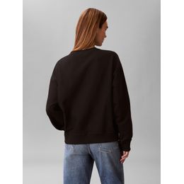 Damen Sweatshirtschwarz, Gr. S, Calvin Klein Jeans, unifarben, Sweatware, Obermaterial: 86% Baumwolle, 14% Polyester, Sweatshirts, Regular fit mit
