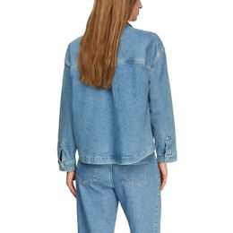 comma, COMMA Damen Jeansjacke, blau, Gr. 40, unifarben, Denim/Jeans, Obermaterial: 99% Baumwolle, 1% Elasthan, Jacken, mit Taschen