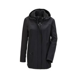 GOLDNER Damen Funktionsjacke "Kurzgr&ouml;&szlig;e Wasserabweisende Softshelljacke mit Kapuze", schwarz, Gr. 22, Obermaterial: 100% Polyester PES., Jacken, F&uuml;r