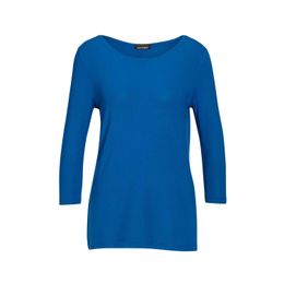 GOLDNER Damen 3/4-Arm-Shirt "Kurzgr&ouml;&szlig;e Trageangenehmes Stretch-Viskoseshirt", blau, Gr. 22, Obermaterial: 95% Viskose CV. 5% Elasthan EL., Shirts,