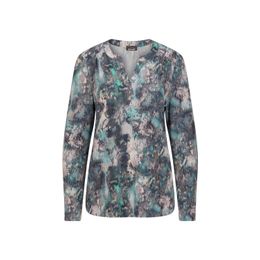GOLDNER Damen Kurzarmbluse "Elegantes Blusenshirt mit V-Ausschnitt", gr&uuml;n, Gr. 44, Obermaterial: 95% Polyester PES. 5% Elasthan EL., Blusen,
