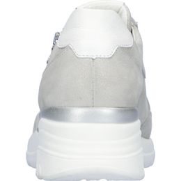 Waldl&auml;ufer WALDL&Auml;UFER Damen Keilsneaker "H-CARLA", Gr. 7, grau, Nappaleder, Nubukleder, unifarben mit Farbeinsatz, Schuhe, Komfortschuh, Schn&uuml;rschuh, Halbschuh