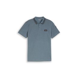 Tom Tailor Herren Poloshirt mit &Auml;rmeltasche, blau, Meliert, Gr. XXL
