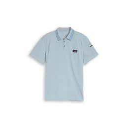 Tom Tailor Herren Poloshirt mit &Auml;rmeltasche, blau, Meliert, Gr. XXL