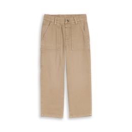 Tom Tailor Jungen Loose Fit Hose im Utility-Look, braun, Uni, Gr. 110