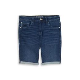 Tom Tailor Herren TTJOSH REGULAR SLIM Jeans Shorts mit Superstretch, blau, Uni, Gr. 30