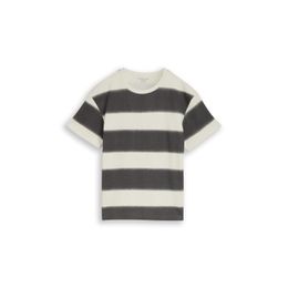 Tom Tailor Jungen Oversize T-Shirt mit Waffelstruktur, wei&szlig;, Gestreift, Gr. 152