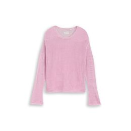 Tom Tailor M&auml;dchen Cropped Strickpullover, rosa, Uni, Gr. 152