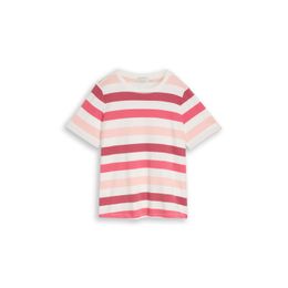 Tom Tailor Damen Plus Size - T-Shirt aus Baumwolle, rot, Uni, Gr. 46