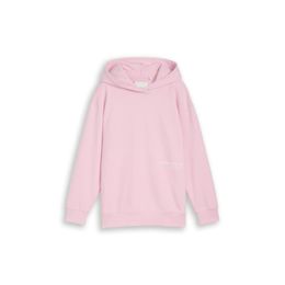 Tom Tailor M&auml;dchen Oversize Hoodie Sweatshirt mit R&uuml;ckenprint, rosa, Uni, Gr. 164
