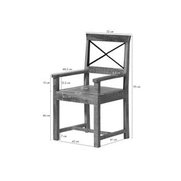 Holzstuhl Akazie 52x50x95 natur versiegelt NATURE OF SPIRIT #227