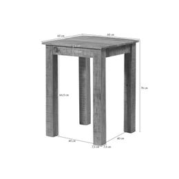 Esstisch Akazie 60x60x76 natur versiegelt NATURE OF SPIRIT #323