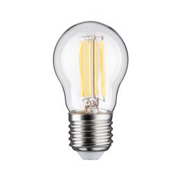 Paulmann LED-Leuchtmittel "Eco-Line Tropfen 525lm 2,5W 3000K klar 230V", Energieeffizienz: A (A-G), transparent, L:8cm &Oslash;:4,5cm, Leuchtmittel