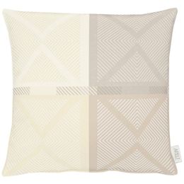 Dekokissen Apelt "VERONA2" Gr. 1, beige (natur, gemustert), B:48cm L:48cm, Polyester, Dekokissen_Sitzkissen_Kissenh&uuml;llen, Kissenh&uuml;lle mit F&uuml;llung, 1 St&uuml;ck