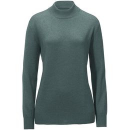 Peter Hahn - Stehbund-Pullover Modell Sabrina aus Seide und Kas, gr&uuml;n, Gr. 42 / M - Seide