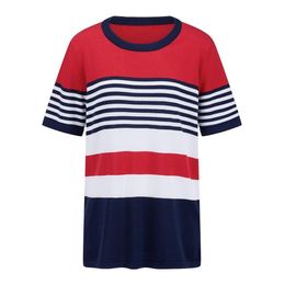 Emilia Lay - Rundhals-Pullover mit 1/2 Arm, weiss, Gr. 40 / M - Baumwolle