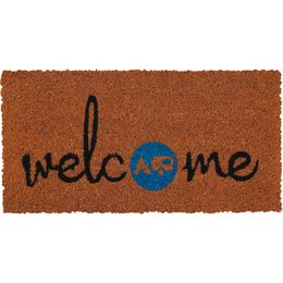 Berger Welcome blue Kokos Fu&szlig;matte 50 x 25 cm - Vorzeltteppich & Zeltboden