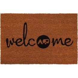 Berger Welcome black Kokos Fu&szlig;matte 60 x 40 cm - Vorzeltteppich & Zeltboden