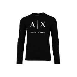 Longsleeve Armani Exchange "Longsleeve T-SHIRT 1er Pack", Herren, Gr. L, schwarz, Obermaterial: 100% Baumwolle CO., Shirts Longsleeve