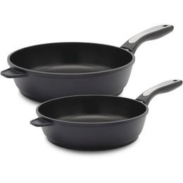 Kr&uuml;ger Pfannen-Set KR&Uuml;GER "Delta", schwarz, Pfannen, Pfannen-Set, &Oslash; 24/28 cm, Induktion
