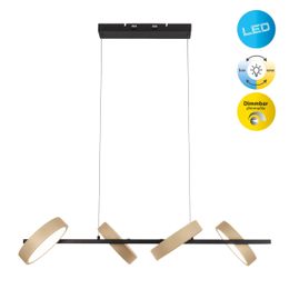 N&auml;ve N&Auml;VE LED Pendelleuchte "Tessa", beige (natur), 4, &Oslash; 23cm H: 150cm, 1 Stk., Leuchten, dimmbar per Touch, inkl. CCT-Funktion, warmwei&szlig;/neutralwei&szlig;/kaltwei&szlig;, LED Pendelleuchte