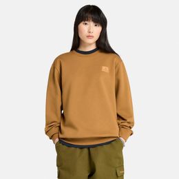 Sweatshirt Timberland "Silicon Badge (BB) Crew Neck", Herren, Gr. XL, schwarz wheat boot, Obermaterial: 80% Baumwolle, 20% Polyester, Sweatshirts Sweatshirt