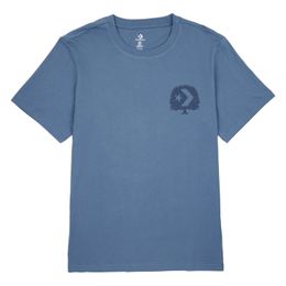 T-Shirt Converse "MEN'S Converse TREE T-SHIRT", Herren, Gr. XS, blau (lakeside blau), Obermaterial: 100% Baumwolle, Shirts T-Shirt