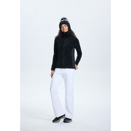 Fleecejacke Icepeak "Icepeak ELLAVILLE", Damen, Gr. XXL (48/50), basic schwarz, Obermaterial: 100% Polyester, Jacken Fleecejacke, sportlicher Stil, schnell trocknendes Thermal-Material