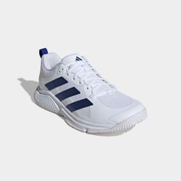 Hallenschuh adidas Performance "COURT TEAM BOUNCE 2.0", Herren, Gr. 47, cloud wei&szlig;, royal blau, ftwr wei&szlig;, Synthetik, Textil, Schuhe Hallenschuh, Volleyballschuh