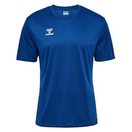 Trainingsshirt Hummel "HMLESSENTIAL JERSEY S/S", Damen, Gr. XXL, blau (true blau), Trikot, Obermaterial: 100% Polyester, unifarben, Basic normal, Rundhals, Shirts Trainingsshirt, sportliche Passform, Kurzarm, schnell trocknend, atmungsaktiv