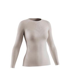 Funktionsshirt Bauerfeind "COMPRESSION SHIRT LONG SLEEVE", Damen, Gr. M, silber (silber grau), Obermaterial: 90% Polyamid, 10% Elasthan, Shirts Funktionsshirt
