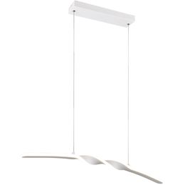 REALITY LEUCHTEN LED Pendelleuchte "GINKO, H&auml;ngeleuchte LED 18W 2100 Lumen 4000K kaltwei&szlig;", wei&szlig; matt, 1, H: 150cm, 1 Stk., Leuchten, H&auml;ngelampe Esszimmer, h&ouml;henverstellbar bis max 150cm, Breite 79 cm, LED Pendelleuchte