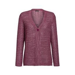 Strickjacke GOLDNER "Cardigan", Damen, Gr. 44, lila (cyclam), Obermaterial: 55% Polyacryl PAN. 45% Polyamid PA., normal, Sonstiges, Strickjacken Strickjacke, Ohne