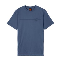 T-Shirt Santa Cruz "TONAL OPUS DOT STRIPE T-SHIRT", Herren, Gr. S, heritage blau, Obermaterial: 100% Baumwolle, Shirts T-Shirt