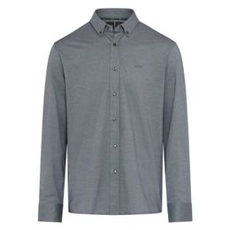 Businesshemd BOSS "JOE", Damen, Gr. 41, N-Gr, dunkelgrau029, Web, Obermaterial: 55% Baumwolle, 45% Polyester, unifarben, regular fit normal, 2-Knopf-Manschette verstellbar, Hemden Businesshemd, mit Button-Down-Kragen, regular fit