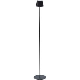 LED Au&szlig;en-Stehlampe Brilliant "Macobo", schwarz (schwarz matt), H:125cm, Leuchten, LED Au&szlig;en-Stehlampe, LED Akku-Leuchte, 125 cm, 340 lm, 3000 K, Touchdimmer, schwarz matt