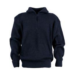 Kapuzenpullover CRAFTLAND "Troyer", Herren, Gr. M, blau (marine), Obermaterial: 100% Polyacryl PAN., Pullover Kapuzenpullover