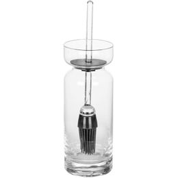 Marinadenpinsel Wenko "Modell Marta", transparent, T:6cm, Glas, Silikon, Lebensmittelpinsel, Marinadenpinsel, Marinadenglas mit Silikonpinsel, ideal beim Kochen & am Grill