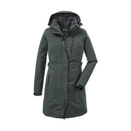 Parka Killtec "KOW 165 WMN PRK", Damen, Gr. 48, gr&uuml;n, Obermaterial: 100% Polyester;Futter: 100% Polyester;F&uuml;llung: 100% Polyester, Jacken Parka, Wasser- und winddichter Parka mit Teddyfleece und abnehmbarer Kapuze