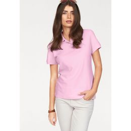 Poloshirt Fruit of the Loom "Lady-Fit Premium Polo", Damen, Gr. XL (42), rosa, Piqu&eacute;, Obermaterial: 100% Baumwolle, unifarben, Basic, sehr figurbetont h&uuml;ftbedeckend, Rundhals, Rippstrickb&uuml;ndchen, Shirts Poloshirt, Sommershirt, unifarben, aus reiner Baumwolle