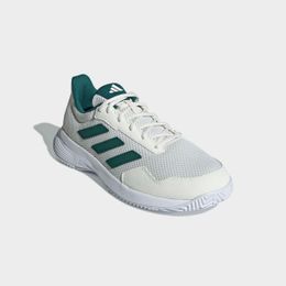 Tennisschuh adidas Performance "COURT SPEC 2", Damen, Gr. 41, sanftes wei&szlig;, collegiate gr&uuml;n, cloud wei&szlig;, Synthetik, Textil, Schuhe Tennisschuh, f&uuml;r Hartcourt, All-Court