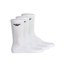 Kurzsocken Emporio Armani "Socken SPORTY SPONGE 3er Pack", Herren, Gr. 39-46, braun (wei&szlig;), Obermaterial: 85% Baumwolle CO. 13% Polyamid PA. 2% Elasthan EL., Socken Kurzsocken